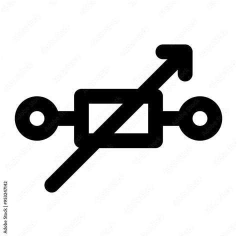 Variable Resistor Rheostat Iec Electrical Outline Icon Stock Vector Adobe Stock