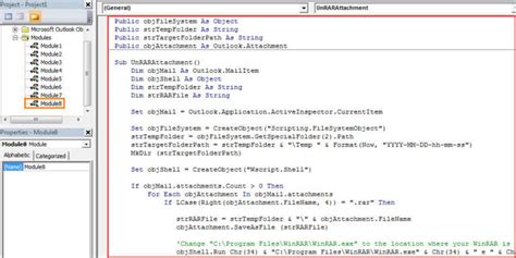 How To Unrar Rar Attachments Directly In Outlook Via Vba