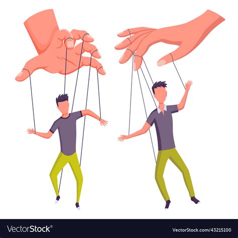 Puppeteer Hands Controlling Puppets Manipulator Vector Image Puppeteer Hands Controlling Puppets Manipulator Vector Image