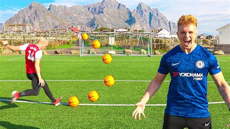 Theo Baker Vs Joe Weller Football Challenge The Rematch Youtube