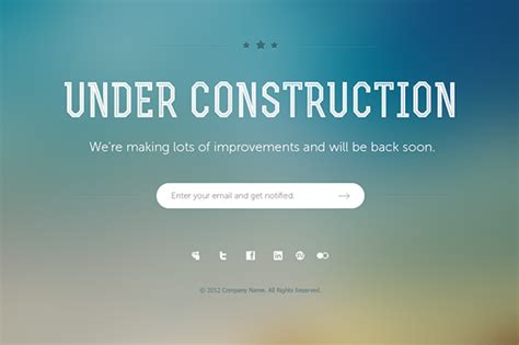 7 Under Construction Page Templates ~ Website Templates ~ Creative Market