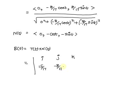 solved calculate the frenet apparatus t k n b and t of the