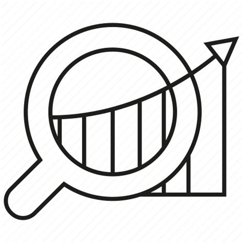 Analysis Analytics Chart Data Graph Magnifier Stats Icon