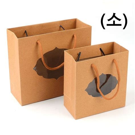 크라프트 선물백 투명창 선물상자소x10개 손잡이줄 홈플러스 택배배송