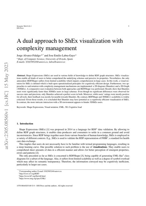 Pdf A Dual Approach To Shex Visualization With Complexity Management