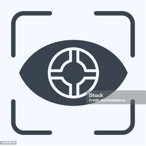 아이콘 아이 트래킹 3d 시각화 기호와 관련이 있습니다 글리프 스타일 심플한 디자인 편집 가능 간단한 그림 3차원 형태에 대한 스톡 벡터 아트 및 기타 이미지 Istock