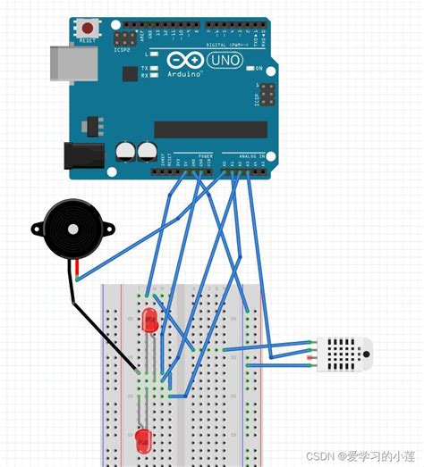 【arduino】温湿度传感器dht11控制设计 四位数码管lcd1602，带蜂鸣器、led灯报警，串口输入设定阈值arduino的dht11h Csdn博客
