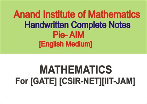 [mathematics complete handwritten class notes][pie aim][anand institute