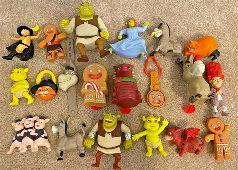 Shrek Mcdonalds Happy Meal Toy Lot Of 20 Rare Collectible Toys No