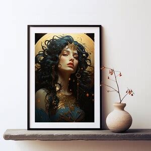 Ishtar Babylonian Goddess Of Love And Fertility Wall Art Chromolithograph Style Inana Deity