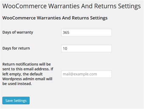 WooCommerce Warranties And Returns Documentation Woocommerce Dropshippers