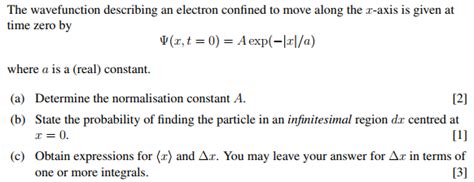 solved the wavefunction describing an electron confined to