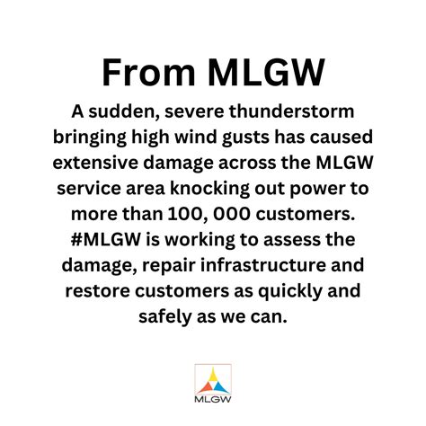 Mlgw On Twitter A Sudden Severe Thunderstorm Bringing High Wind Gusts Has Caused Extensive