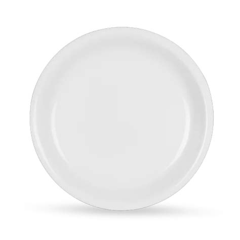 White Round Acrylic Chat Plate For Hotel Size 75 At Rs 85piece In