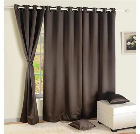 Solid Color Polyester Plain Curtains Fabrice For Window Size 46 At