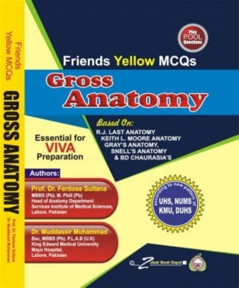Friends Yellow Gross Anatomy Mcqs By Dr Ferdose Sultana Booksnbooks