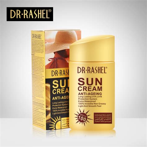 Drrashel Sun Cream Spf 100 Anti Aging Moisturizer Uv Protector Waterprl Sunscreen Lotion Gold