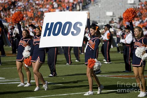 Uva Virginia Cavaliers Cheerleaders Photograph By Jason O Watson