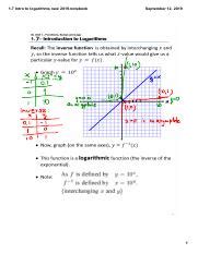 Intro To Logarithms New Sols Pdf Intro To Logarithms New Notebook September