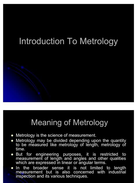 Introduction To Metrology Pdf Accuracy And Precision Calibration