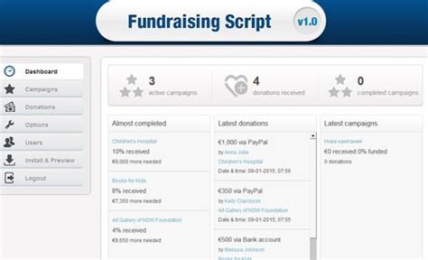Fundraising Script PHP Donation Script PHPJabbers