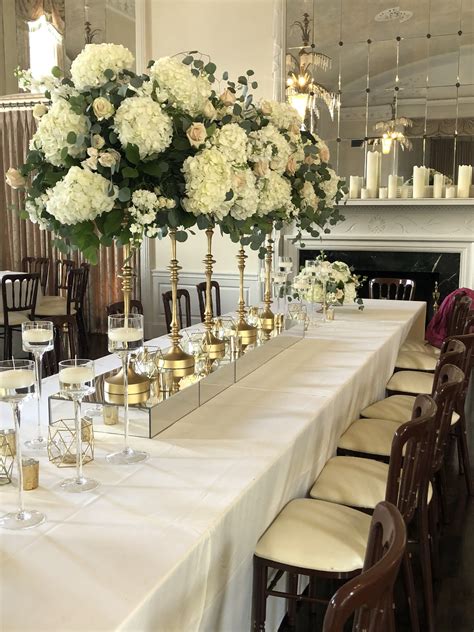 Elegant Elevated Arrangements For Head Table