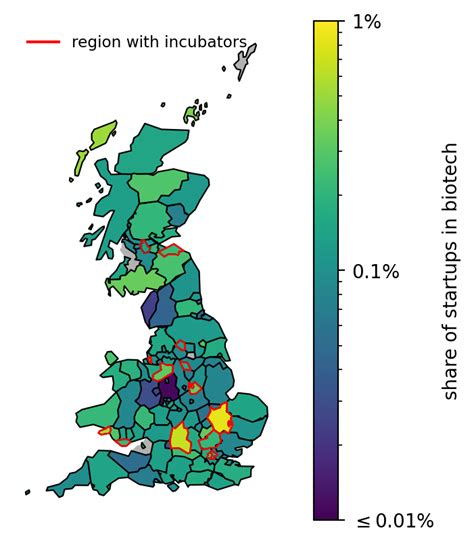 Geographical Distribution Of Startups In The Uk A Number Of Startups