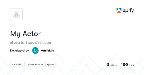 My Actor Api In Python · Apify