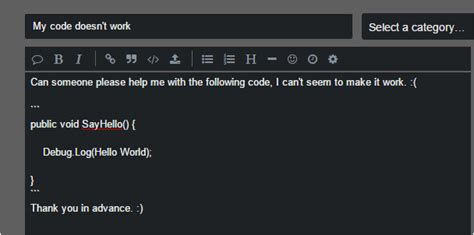 how to apply code formatting within your post other courses gamedev tv