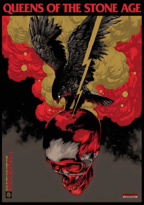 Queens Of The Stone Age Alive 2025 Tour Chicago Poster
