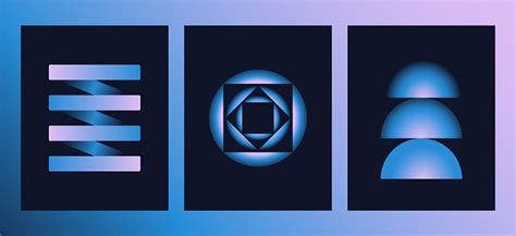 벡터 일러스트 컬렉션 밝은 그라데이션 색상의 트렌디한 추상적 크리에이티브 미니멀리스트 프린트 및 컴포지션 소셜 미디어 게시물 및 스토리 포스터 및 배너를 위한 디자인 템플릿