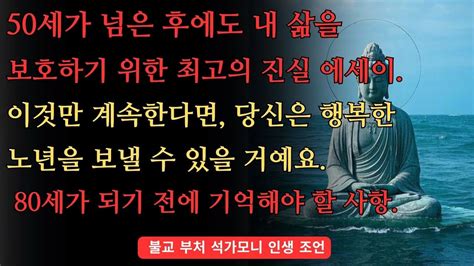 오십 이후 내 삶을 지키는 최고의 진리에세이로 읽는 법구경이것만 지켜도 행복한 노후를 보내게 됩니다80세 되기전에 꼭 기억해야하는 일들법륜노후불교인생조언철학오디오북