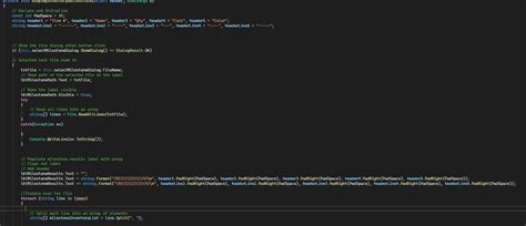 C How To Declare A Variable Outside Of A Try Catch And For Each Loop