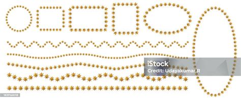 황금 별 라인 물결 무늬 디자인 요소 스타 타입의 디자인 원 직사각형 타원형 그리고 선 물결 모양의 디자인 요소 벡터 일러스트