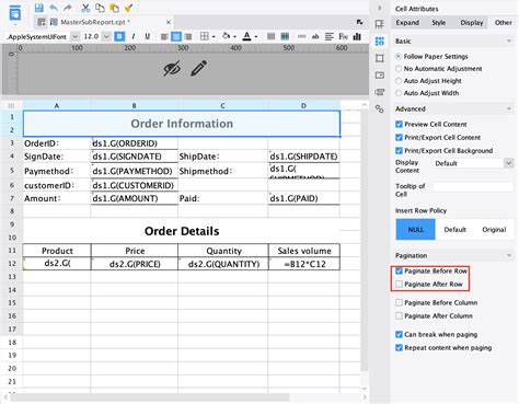 Master Sub Report Finereport Help Document