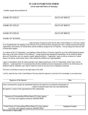 Loco Parentis Fill And Sign Printable Template Online