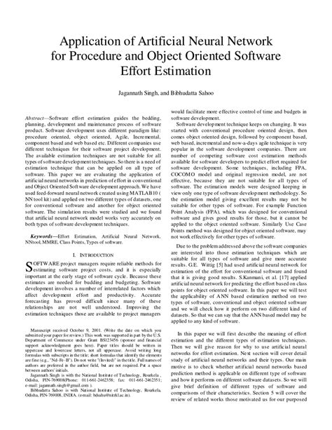 Pdf Application Of Artificial Neural Network For Procedure And Object