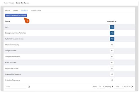 how to assign a set of courses to specific users directly how may we