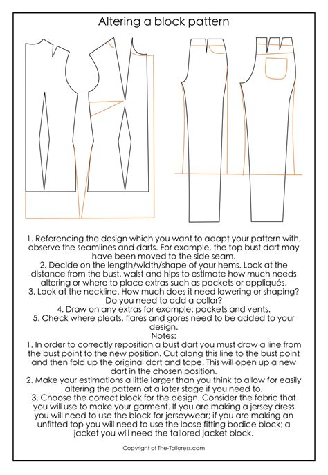 Guide To Altering A Block Pattern For A Custom Design The Tailoress