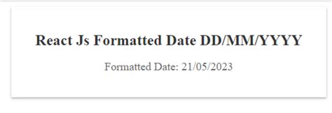 React Date Format Ddmmyyyy Yyyy Mm Dd Mmddyyyy Dd Mmm Yyyy