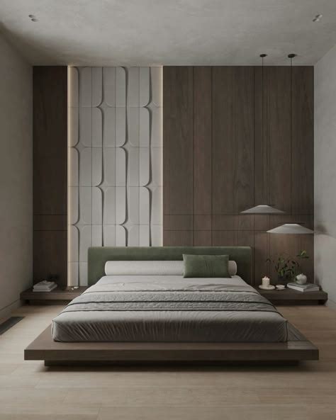 Стильная спальня с рабочим местом