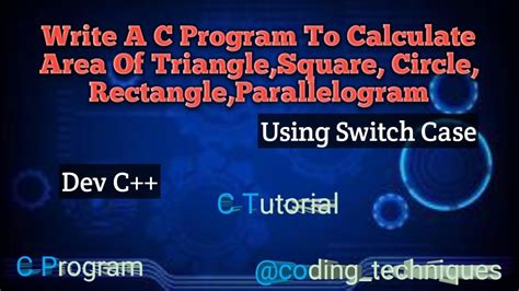 To Calculate Area Of Triangle Square Circle Rectangle Parallelogram