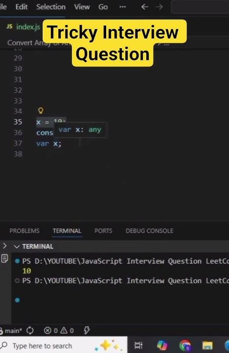 Tricky Interview Question Javascript Interview Question Shorts