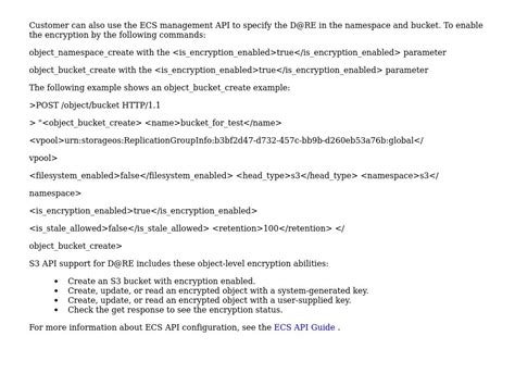 Ecs Management Api Configuration Dell Ecs Data At Rest Encryption Dell Technologies Info Hub