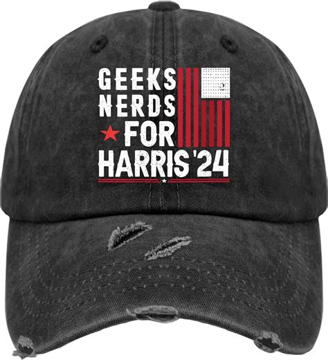 Kamala Harris Geeks Nerds Harriss Geeks Nerds Hat For Men Washed