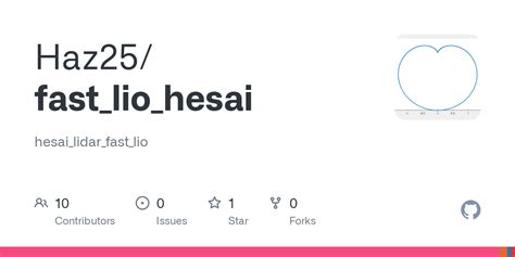 Github Haz25fastliohesai Hesailidarfastlio
