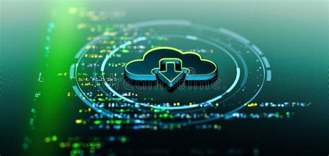 Cloud Computing Technology Digital Data Storage And Networking Concept Stock Illustration