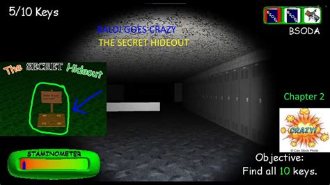 THE SECRET HIDEOUT Baldi Goes CRAZY Chapter 2 YouTube