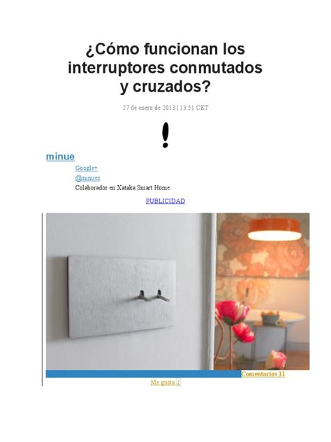 Cómo Funcionan Los Interruptores Conmutados Y Cruzados Descargar Gratis Pdf Ingenieria
