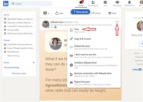 How To Save Posts On LinkedIn Words Of Distinction